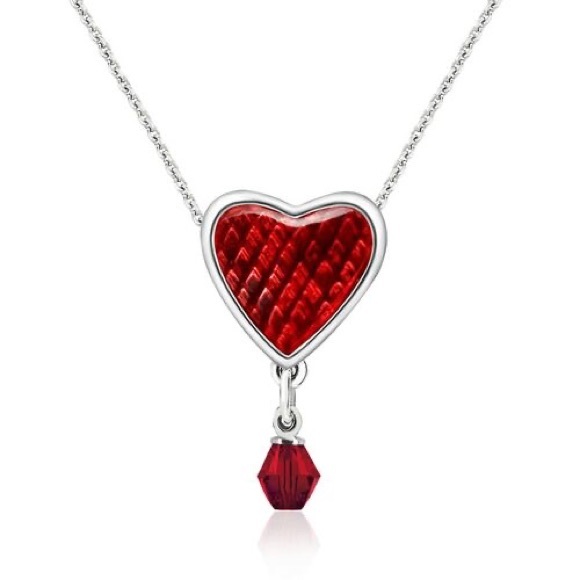 Swarovski | Jewelry | 23 Red Heart Swarovski Crystal With Silver Chain ...